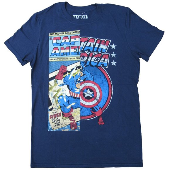 Marvel | Shirts | New Captain America Comicbook Tshirt Marvel Comics ...